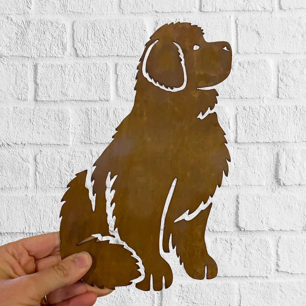 Newfoundland (FULL BODY) Rustic Steel Sculpture – Villager Jim's Shop