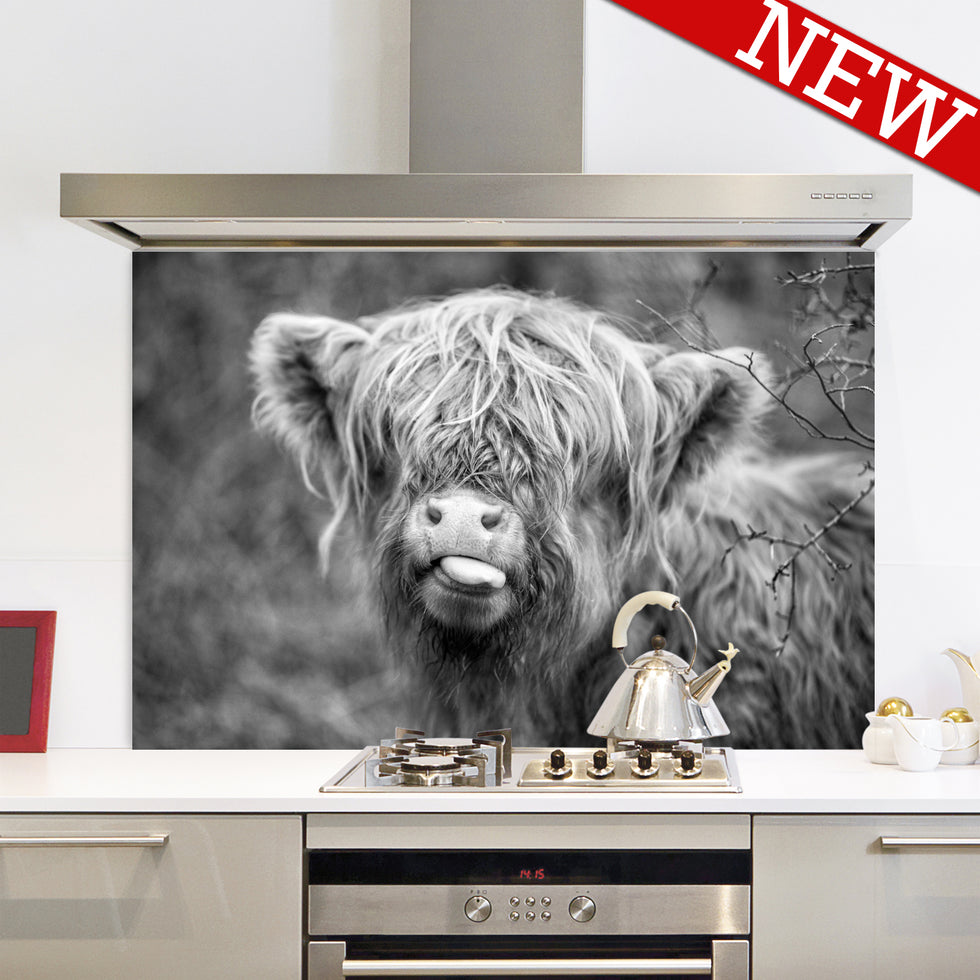 Raspberry Cow Black and White Splashback – Villager Jim's Shop