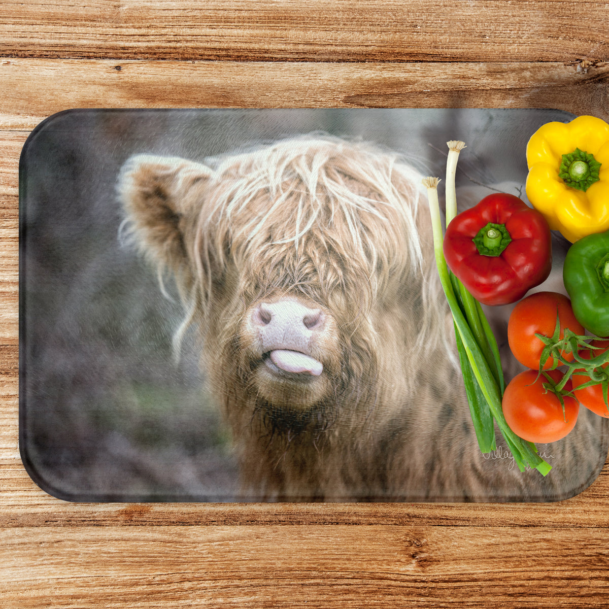 Raspberry Cow - Luxury Large Glass Worktop Saver – Villager Jim's Shop