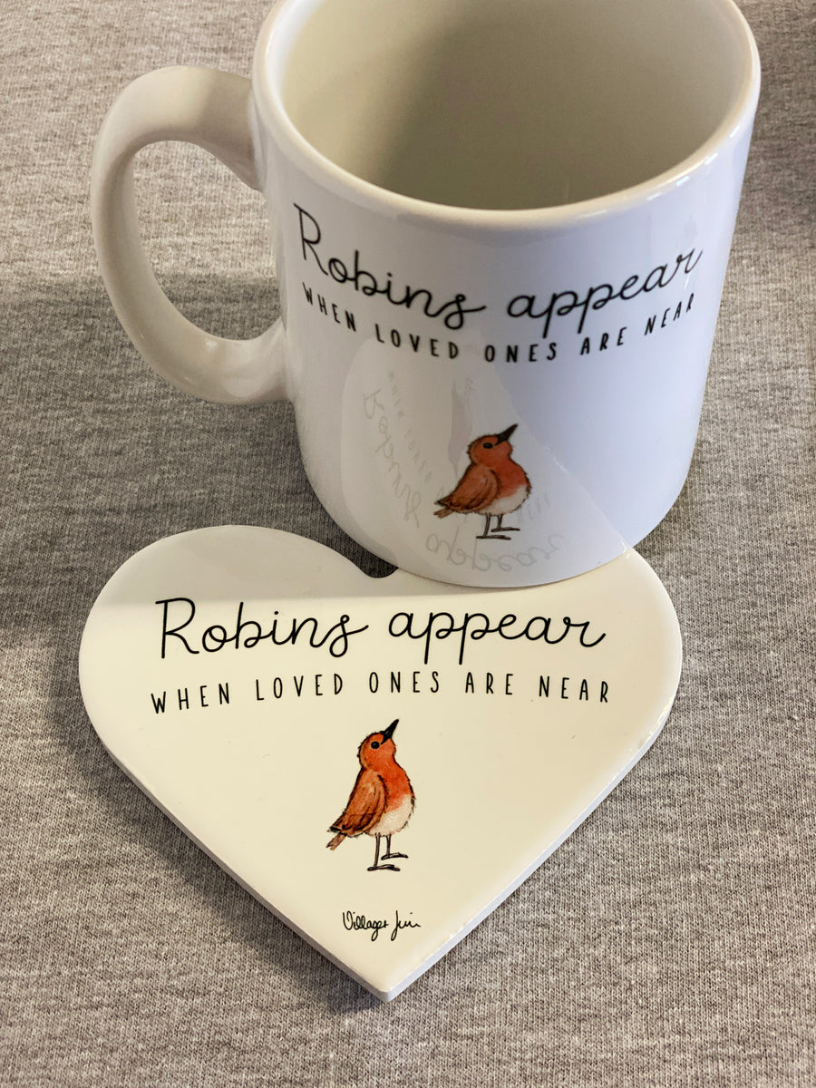 Robins Appear Ceramic Coaster – Villager Jim's Shop