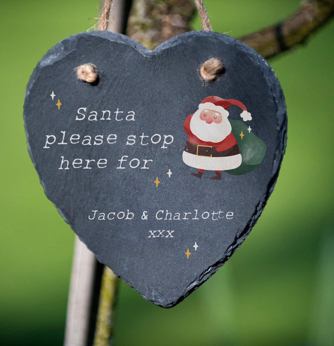 Santa Slate Heart – Villager Jim's Shop
